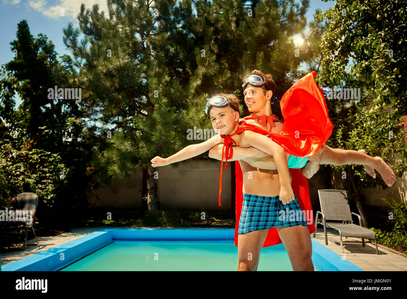 Pool father hi-res stock photography and images - Alamy