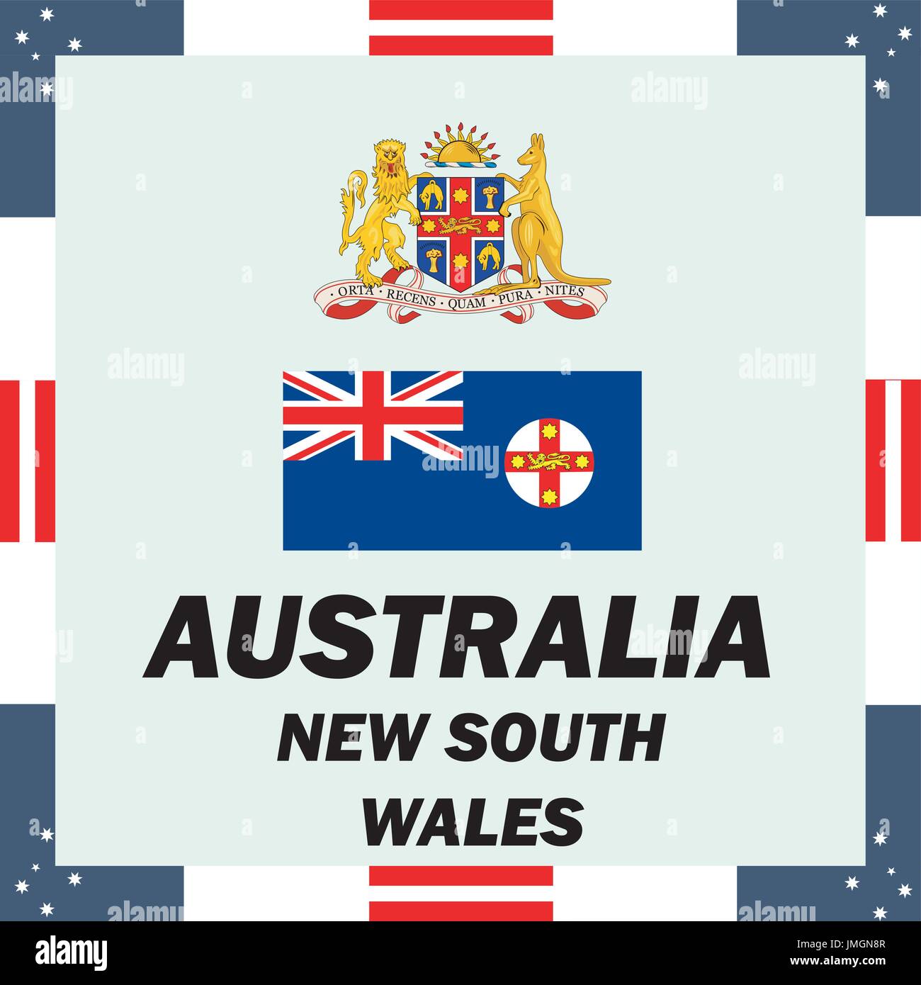 Flag state new south wales Stock Vector Images - Alamy