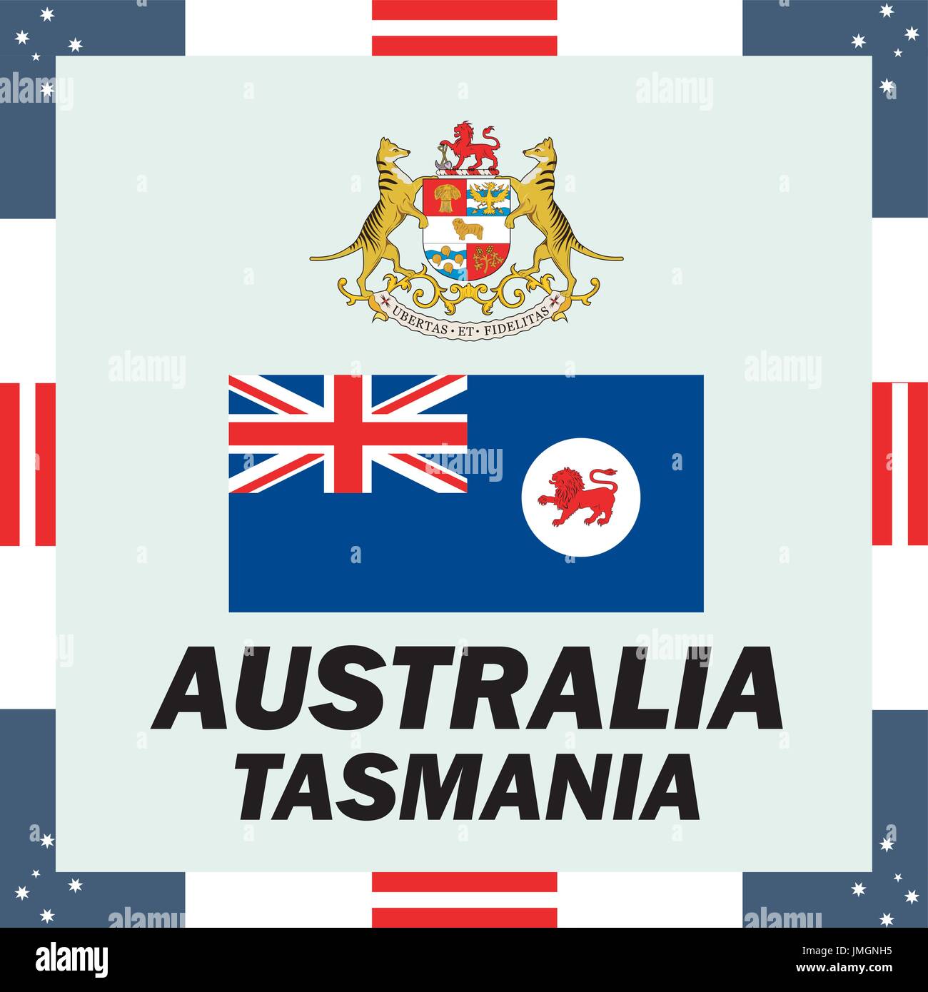 Official government elements of Australia - Tasmania Stock Vector Image ...