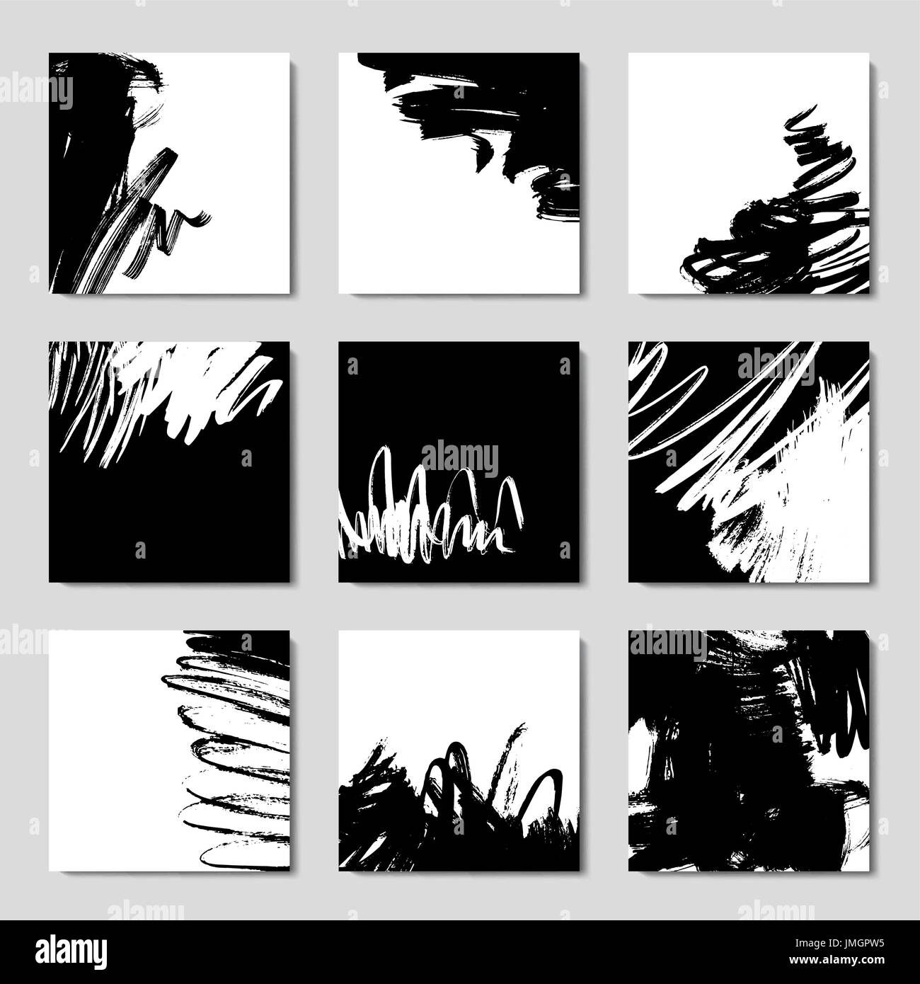 Modern brush vector postcard template Stock Vector Image & Art - Alamy