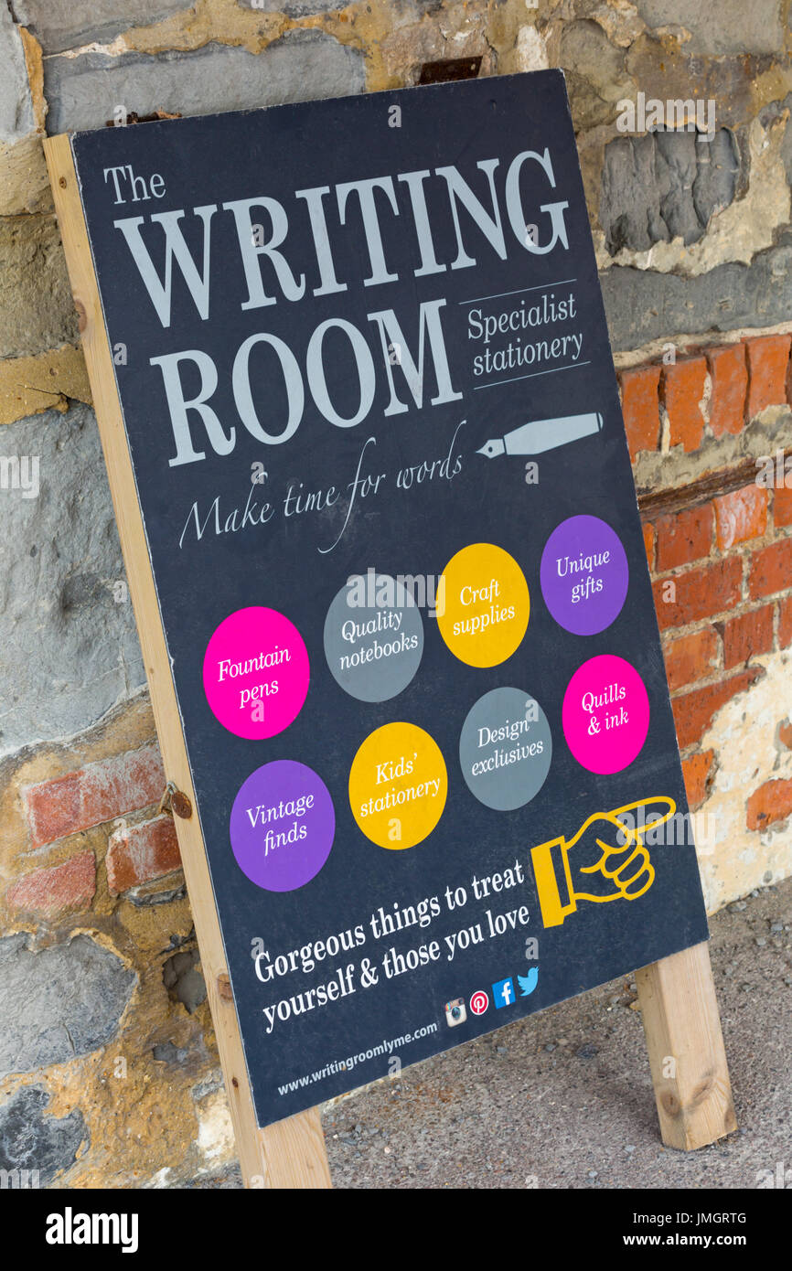 The writing room sign at lyme regis hi-res stock photography and images ...