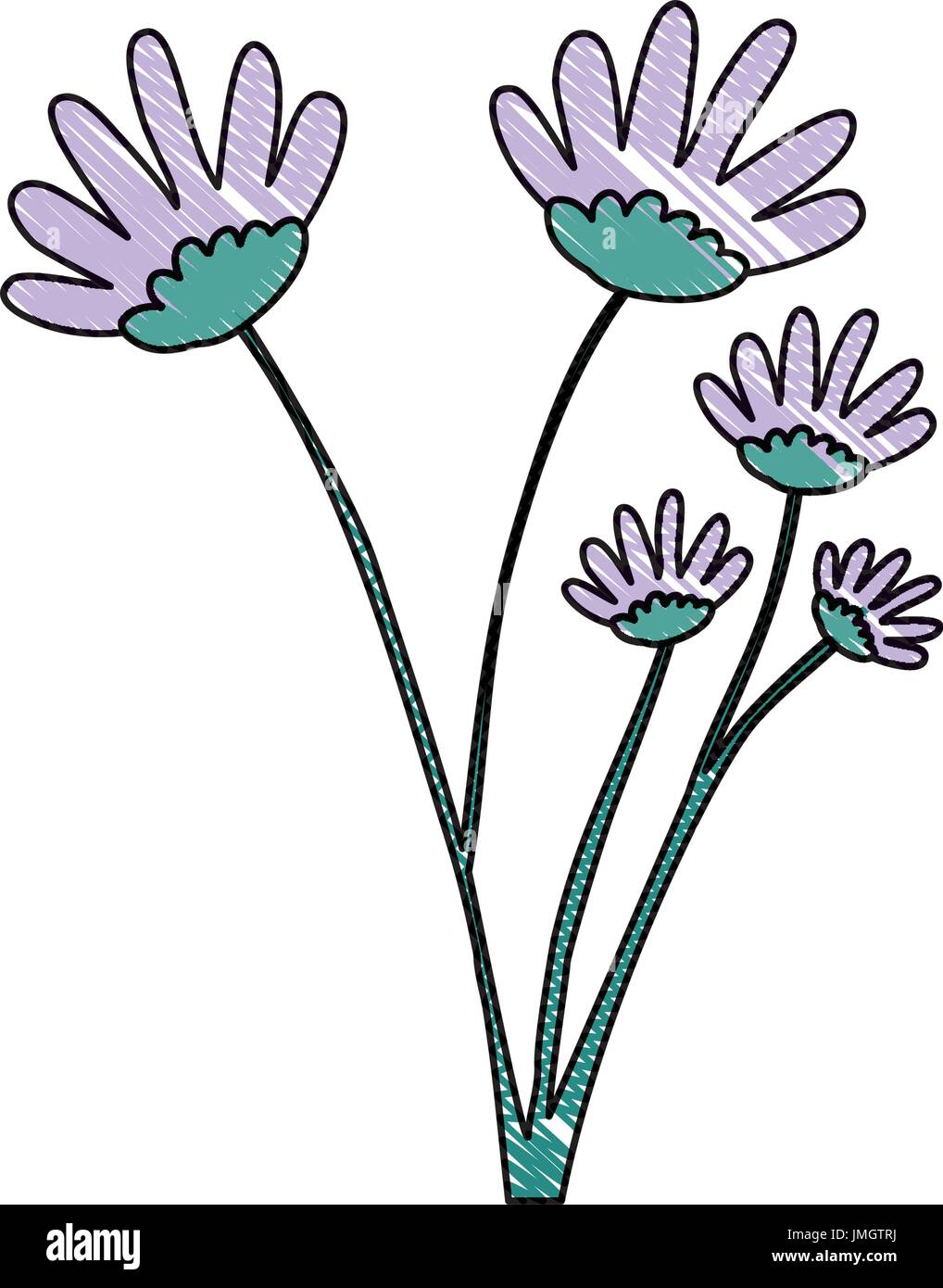 Hand drawing lilac color Stock Vector Images - Alamy