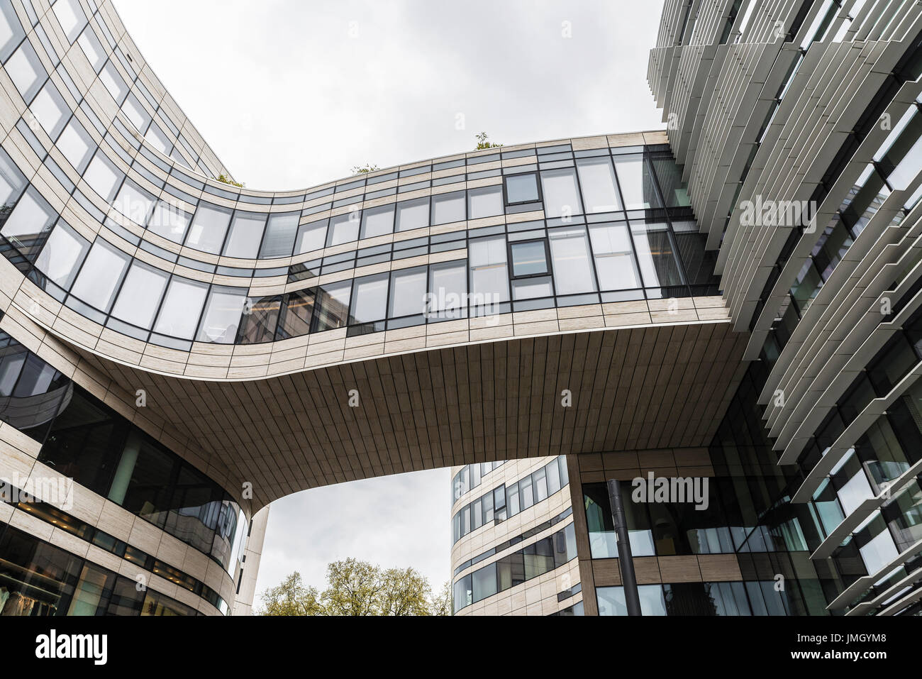 Facade of a modern office building in Dusseldorf, Germany Stock Photo ...
