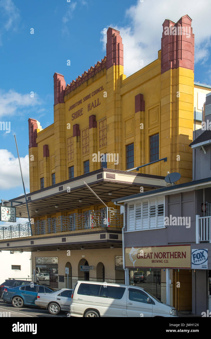 Art Deco Johnstone Shire Hall, Innisfail, Queensland, Australia Stock ...