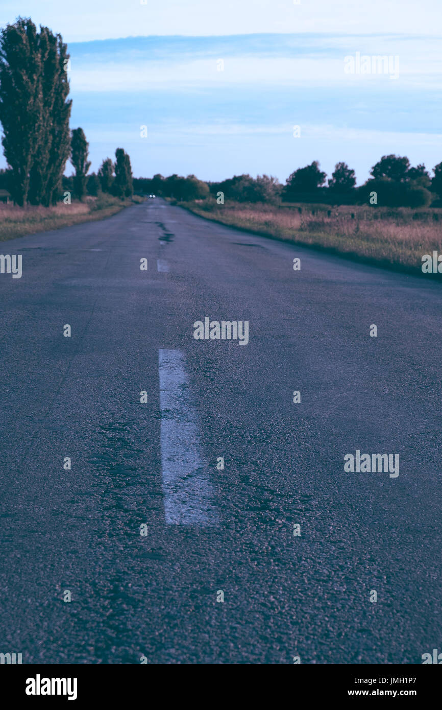 Countryside road. Good for book cover Stock Photo - Alamy