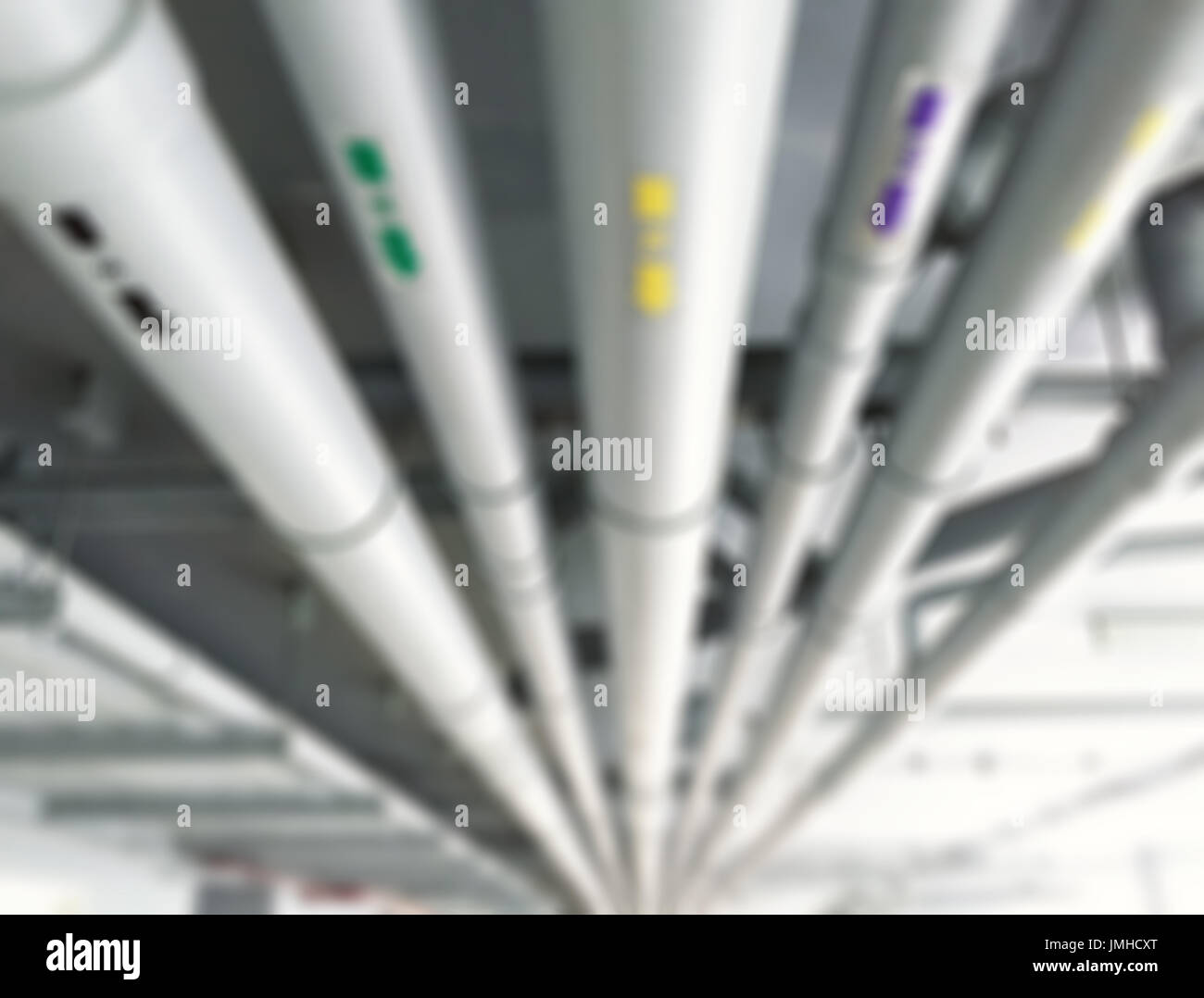blurred tubes on the ceiling Stock Photo - Alamy