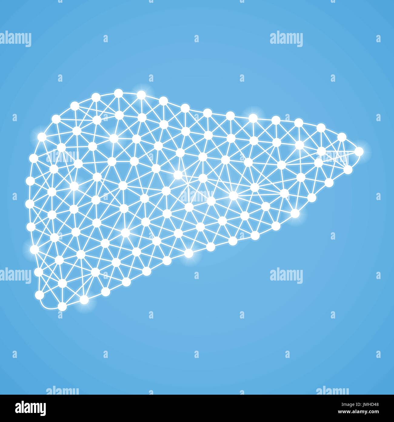 Human Liver Isolated On A Blue Background. Vector Illustration Stock ...