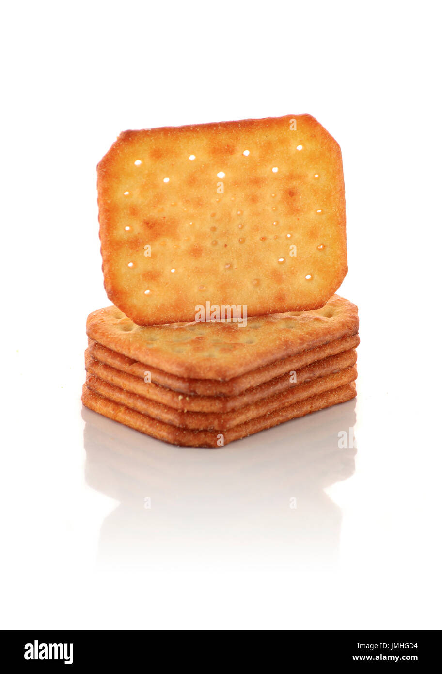 Stack of Delicious Biscuits Isolated on White Background Stock Photo ...