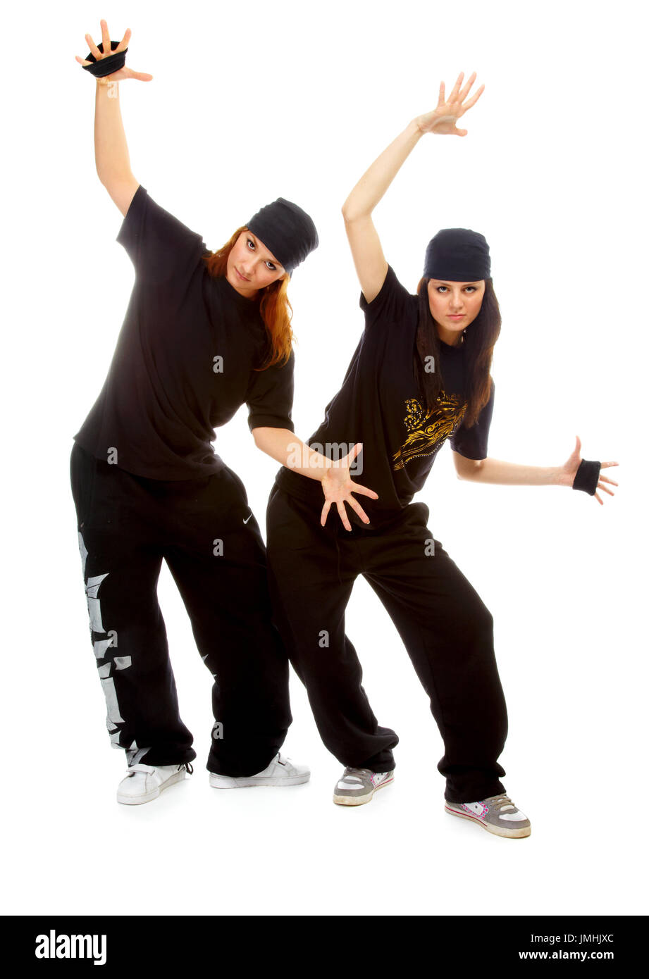 portrait of two two beautiful girls breakdancers Stock Photo - Alamy