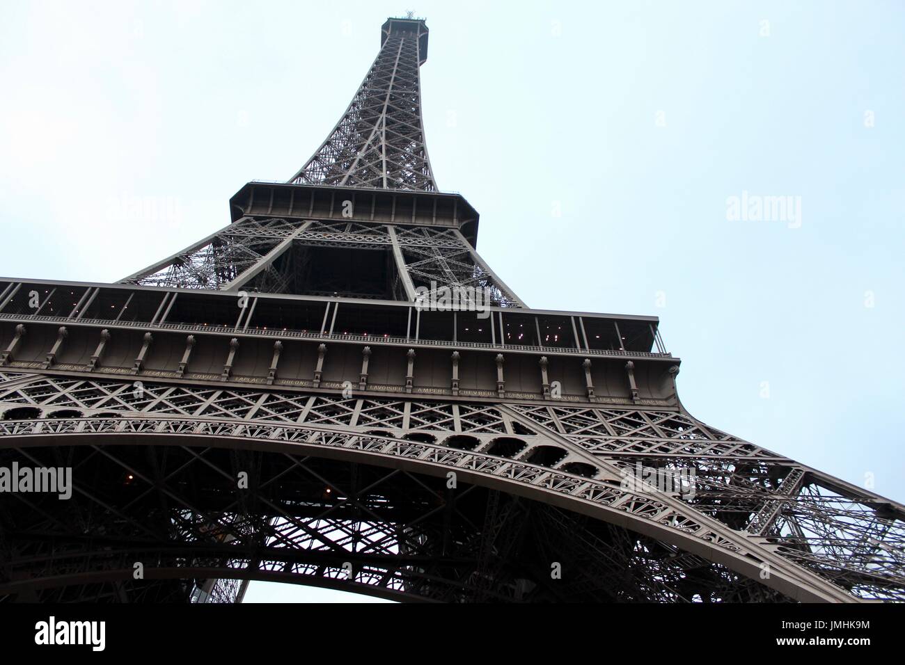 Eiffel tower from below upwards hi-res stock photography and images - Alamy