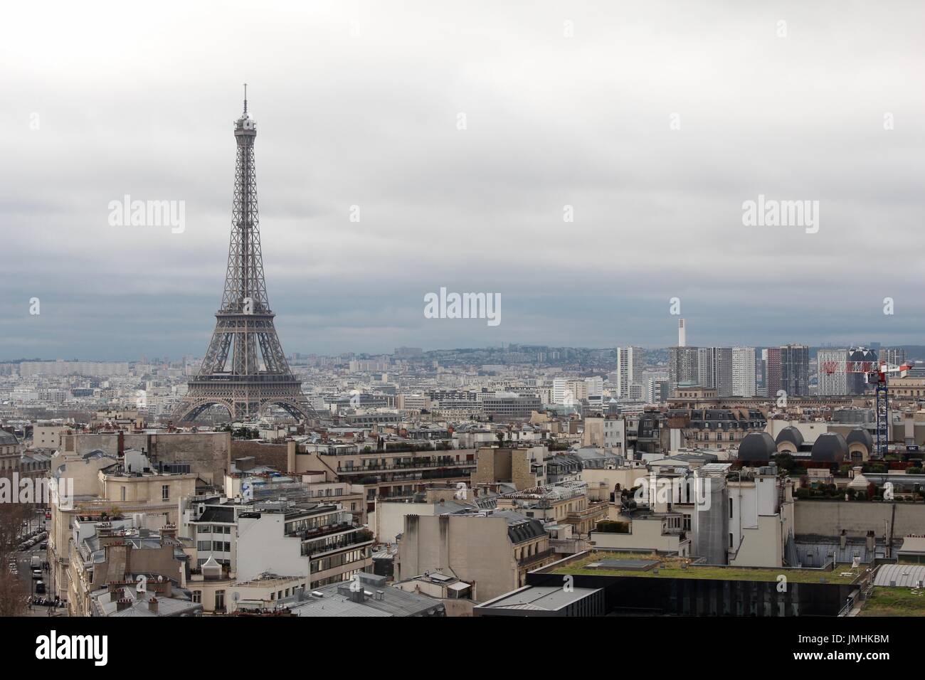 view of the eiffel tower from the arc de triomphe Stock Photo - Alamy
