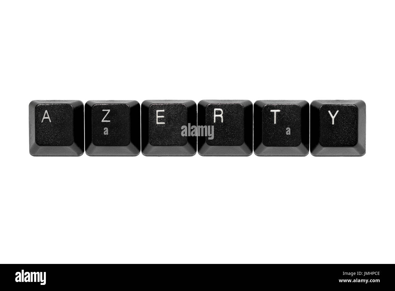 azerty keyboard keys on white background Stock Photo - Alamy
