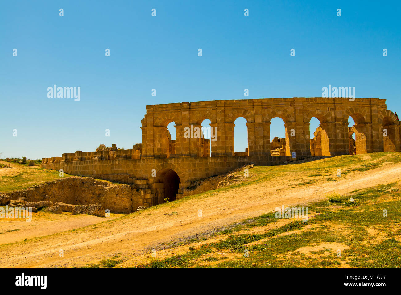 Ancient Coliseum in Tunisia Stock Photo - Alamy