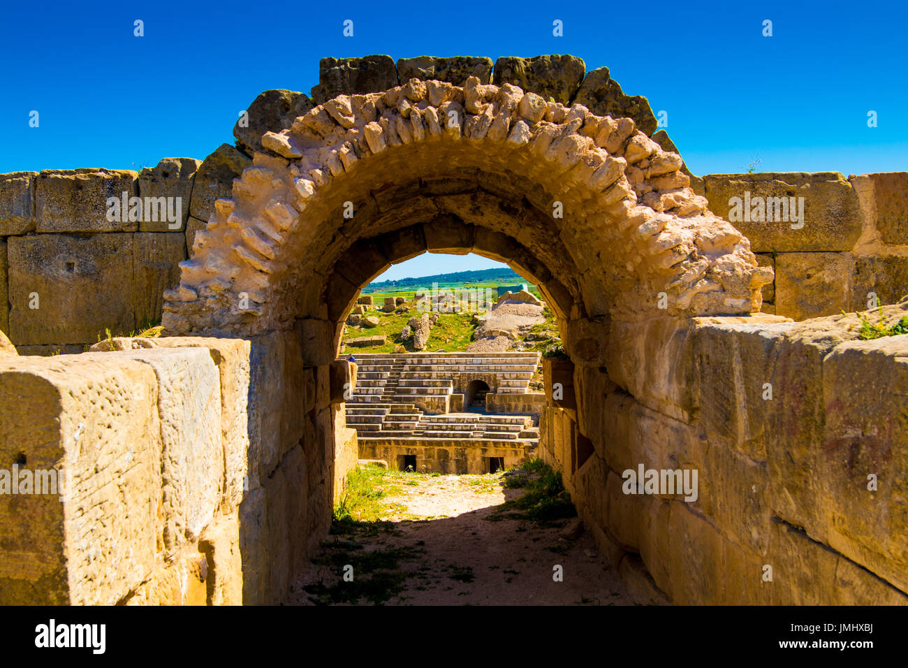 Ancient Coliseum in Tunisia Stock Photo - Alamy