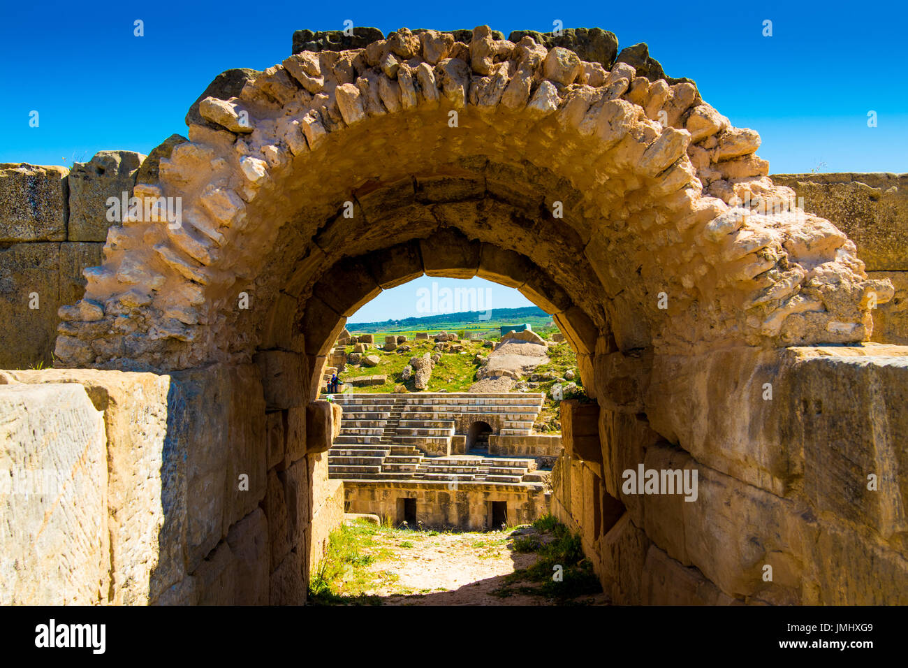 Ancient Coliseum in Tunisia Stock Photo - Alamy
