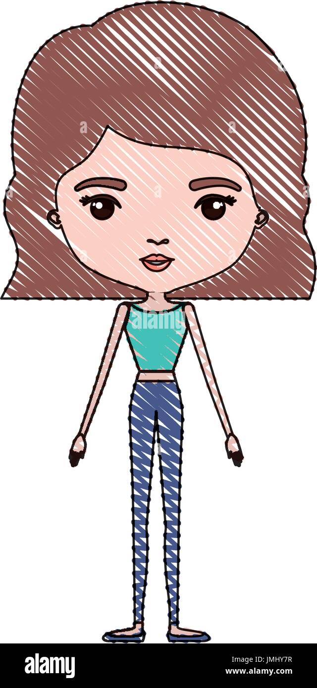 Cartoon Skinny Women