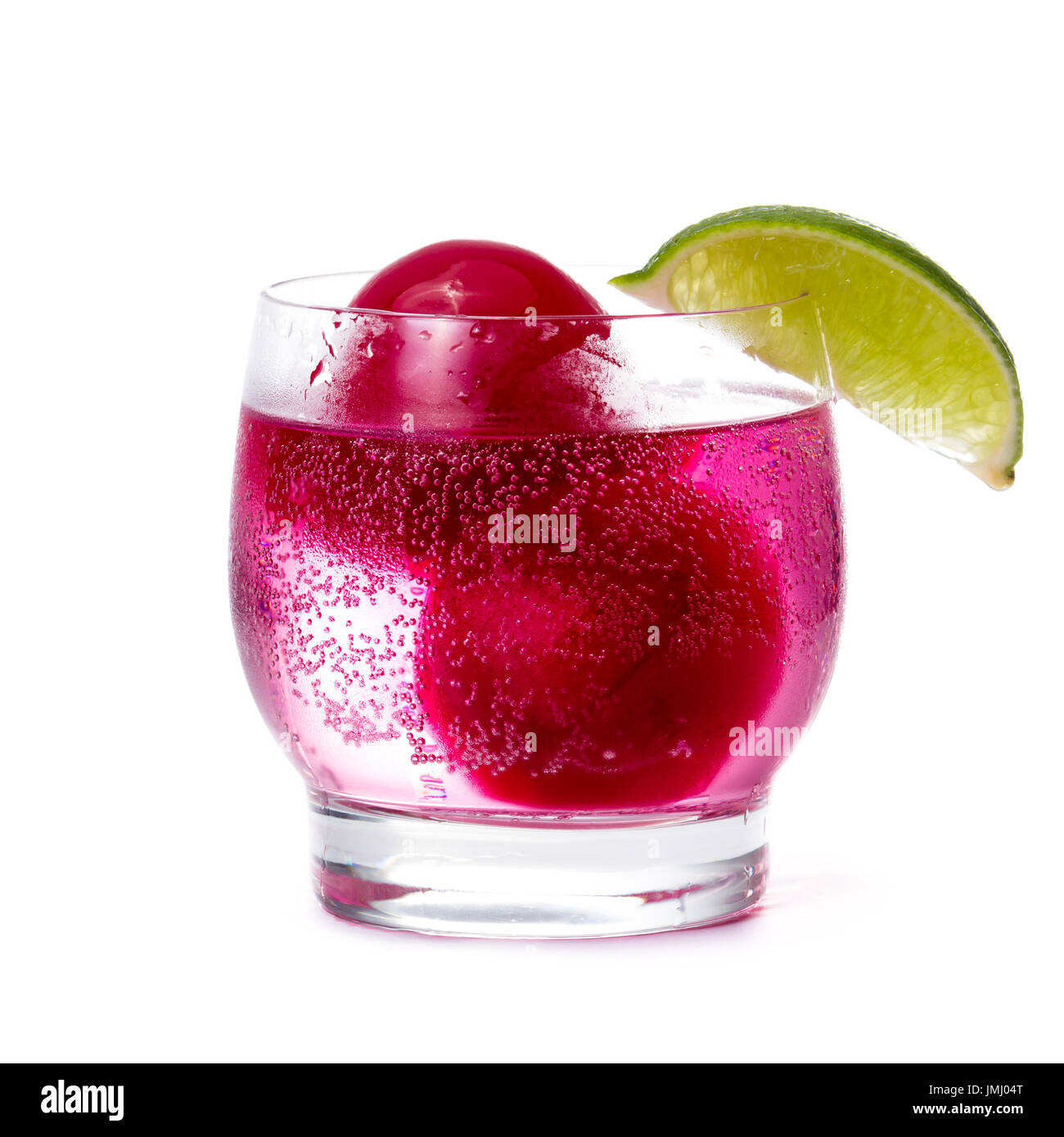refreshing sparkling cocktail with frozen red juice that release flavor ...