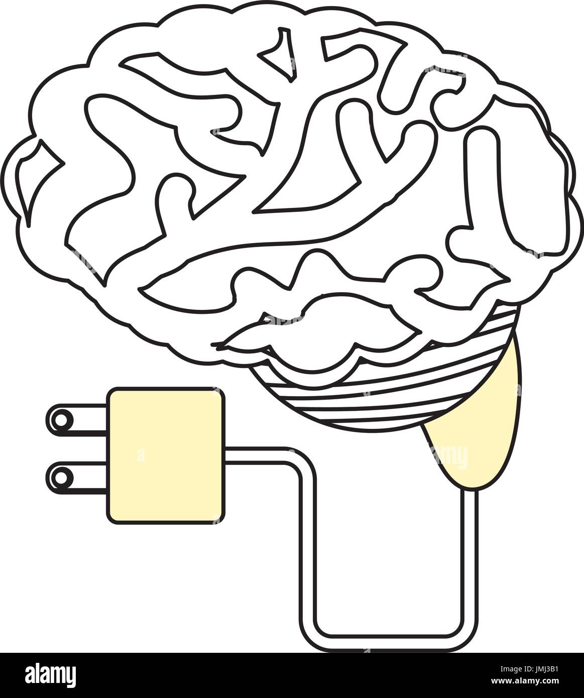 Human brain symbol icon vector illustration graphic design Stock Vector ...