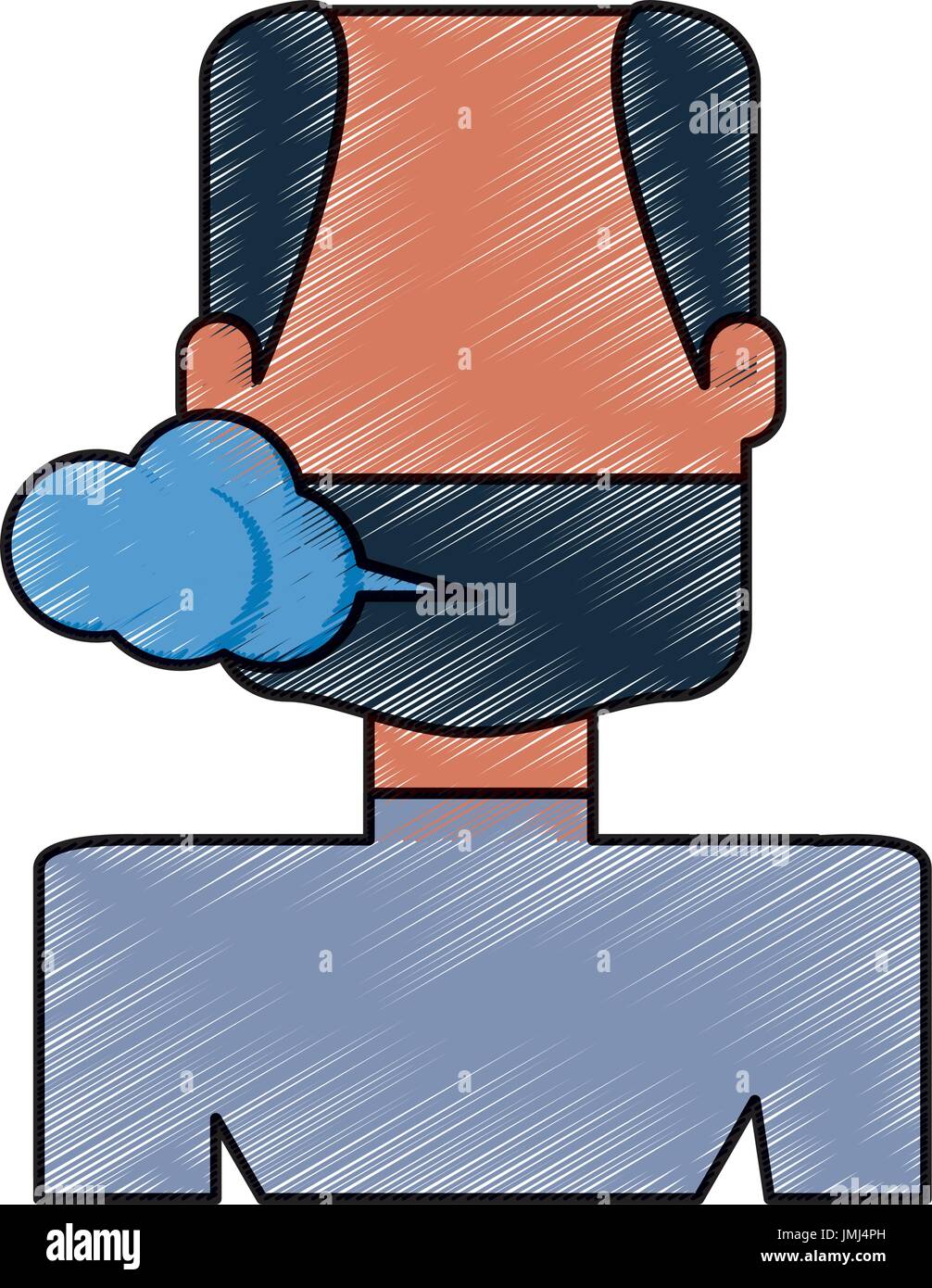 Man smoking cartoon over white background icon Stock Vector Image & Art ...