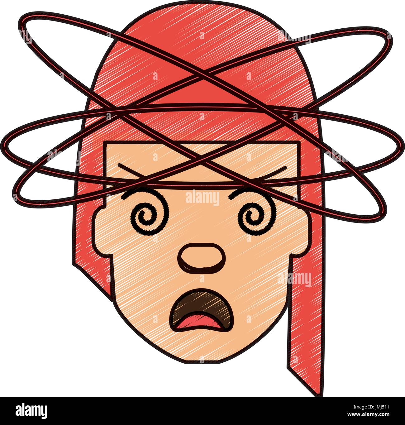 Crazy woman cartoon over white background icon Stock Vector Image & Art ...