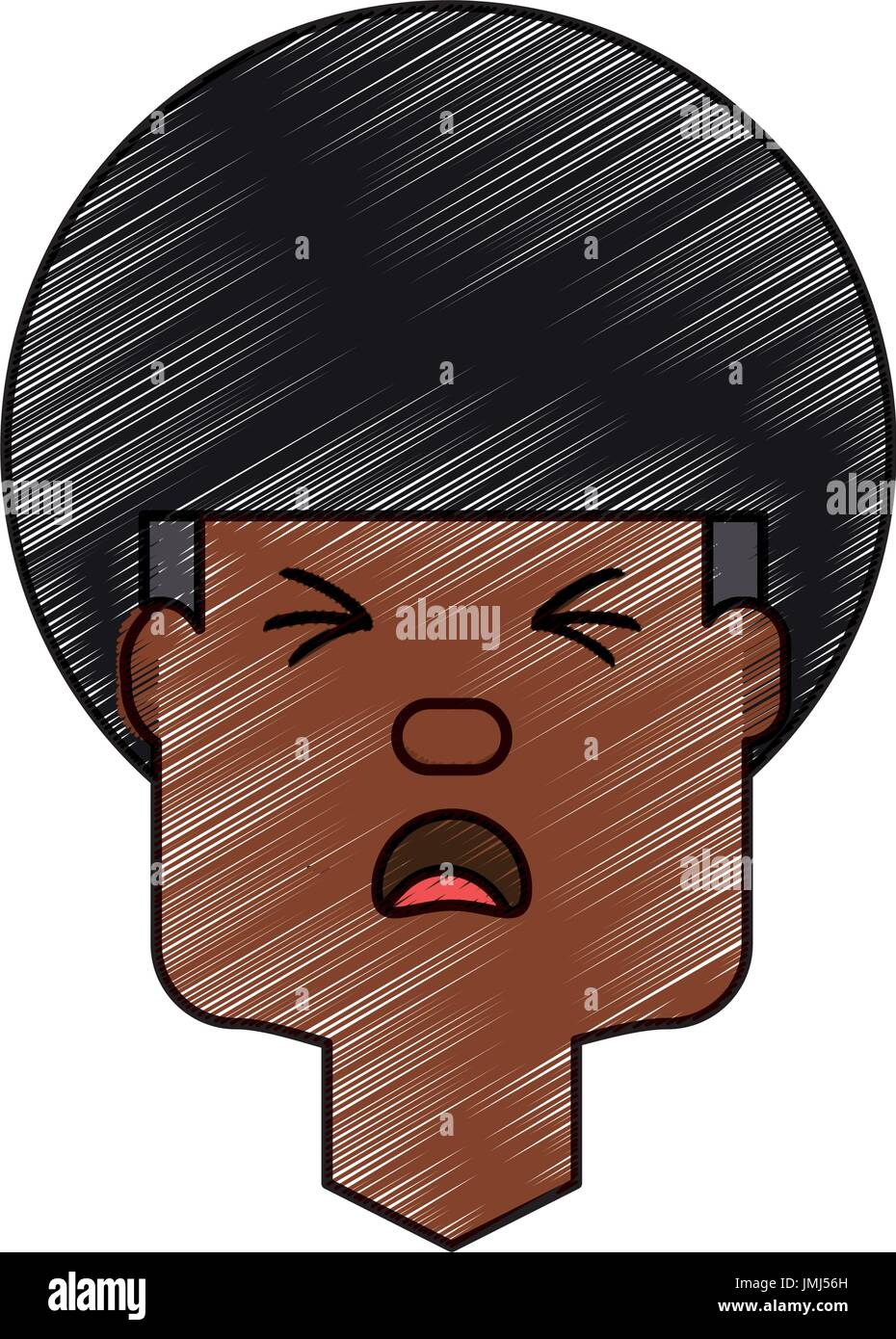 Man with heart attack face cartoon over white background icon Stock ...
