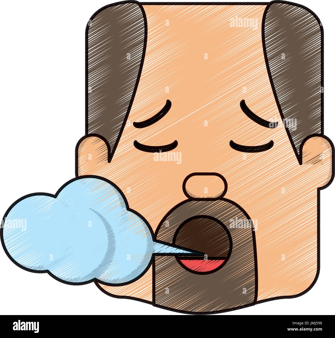Man smoking cartoon over white background icon Stock Vector Image & Art ...