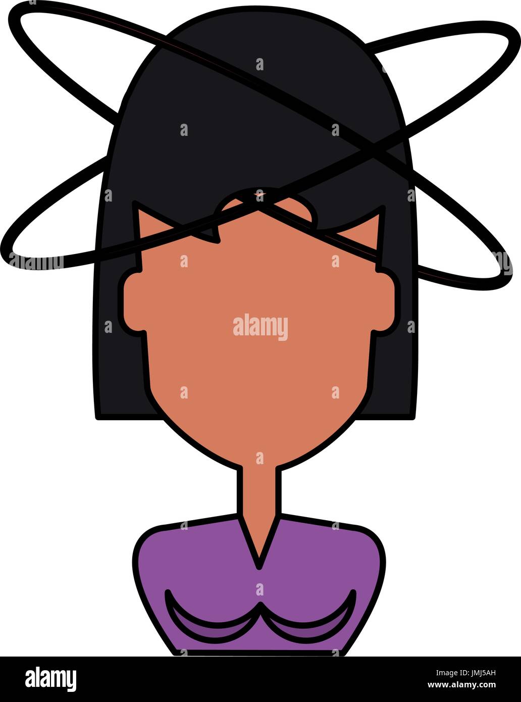 Crazy woman cartoon over white background icon Stock Vector Image & Art ...