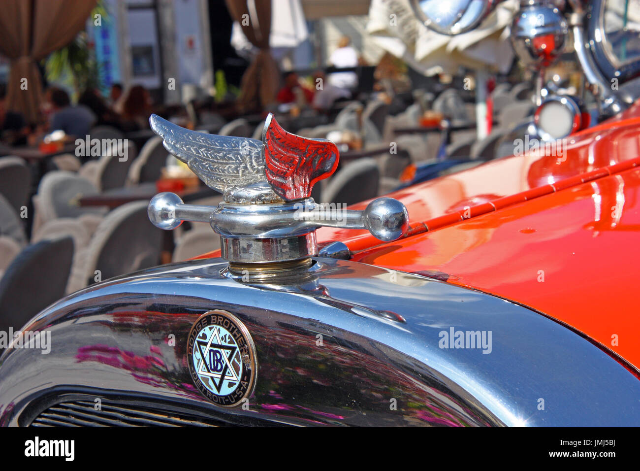 CROATIA SAMOBOR, 17 JULY 2011: Dodge logo on Dodge Brothers Roadster ...