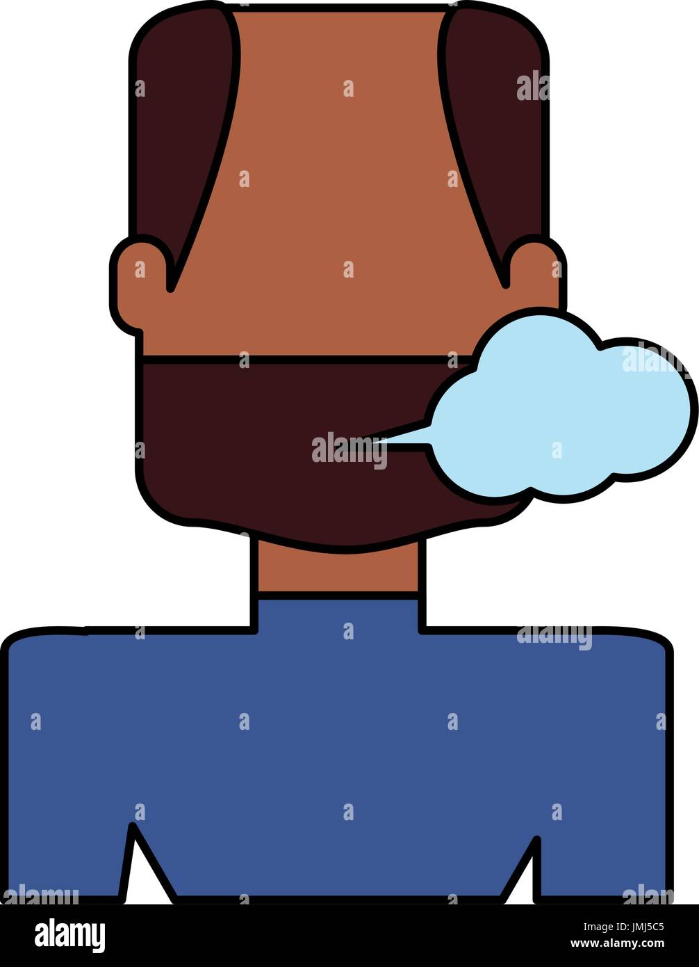 Man smoking cartoon over white background icon Stock Vector Image & Art ...