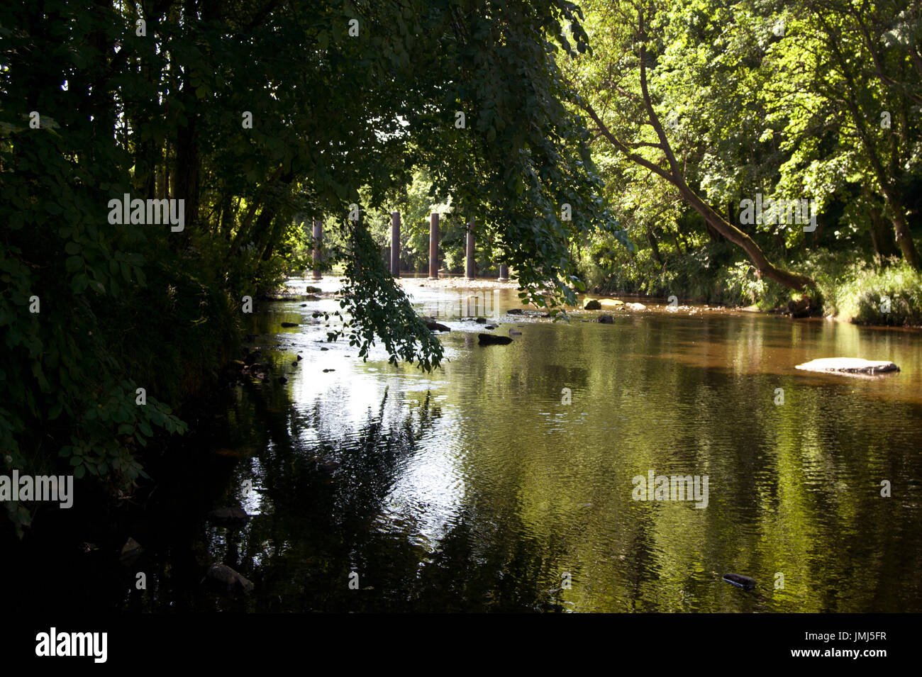 The River Wansbeck, Mitford, Northumberland Stock Photo - Alamy