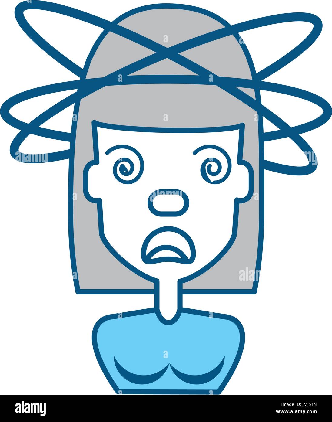 Crazy woman cartoon over white background icon Stock Vector Image & Art ...