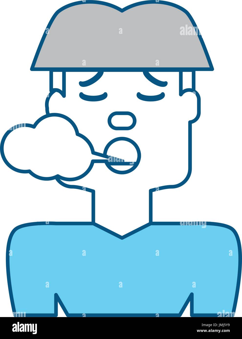 Man smoking cartoon over white background icon Stock Vector Image & Art ...