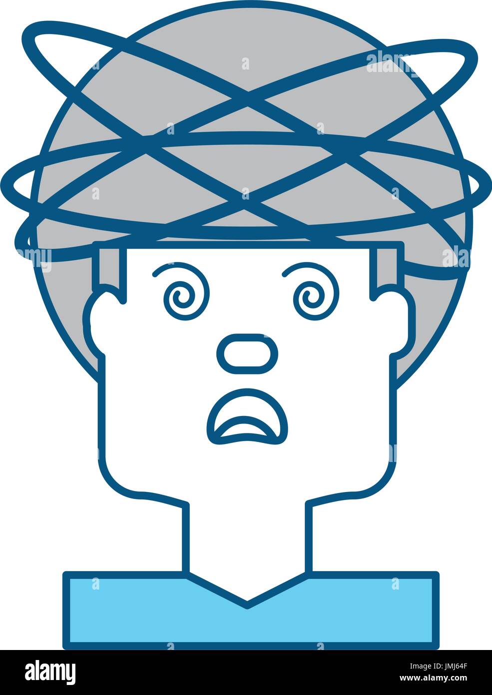 Crazy man cartoon over white background icon Stock Vector Image & Art ...