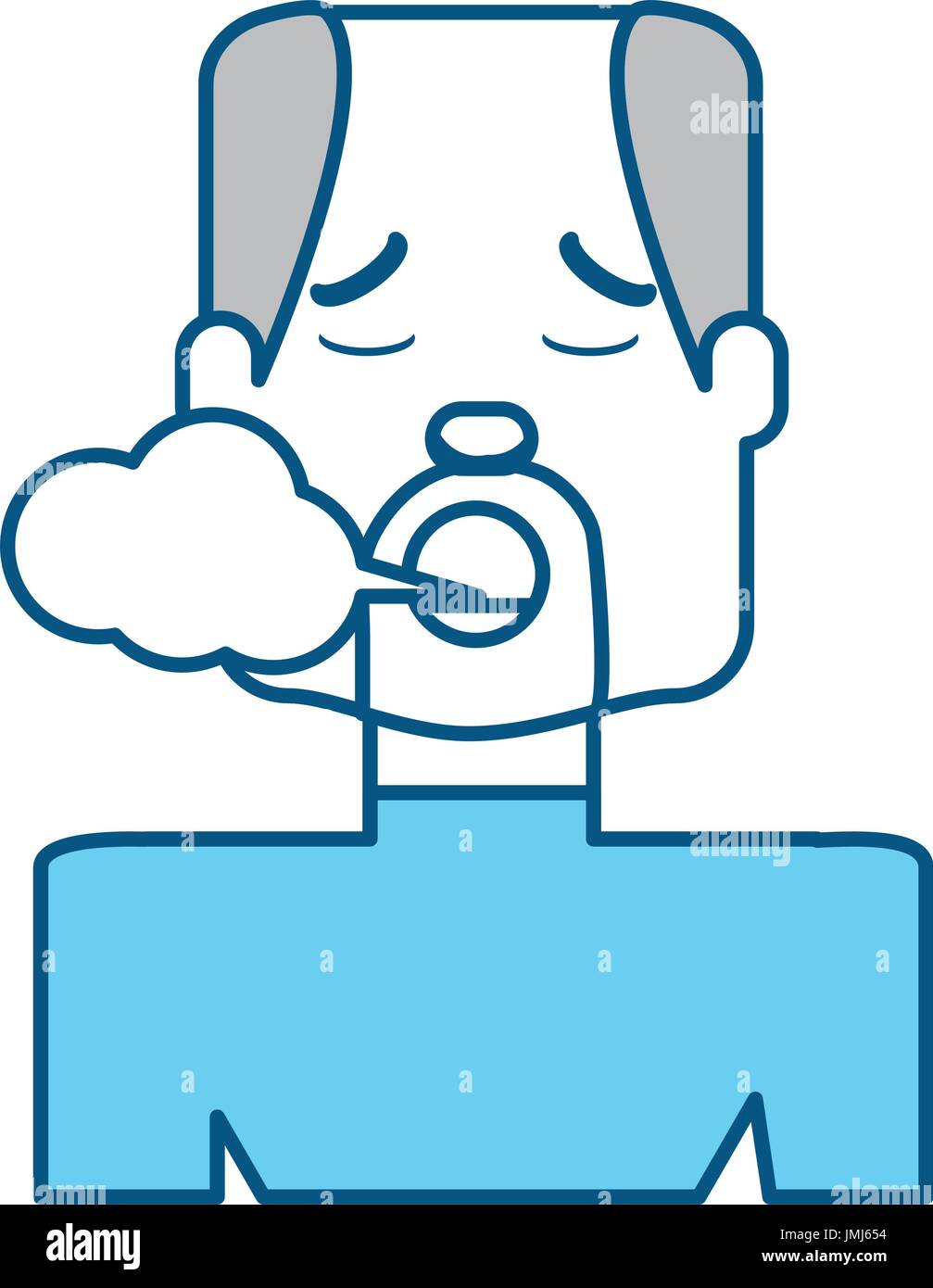 Man smoking cartoon over white background icon Stock Vector Image & Art ...