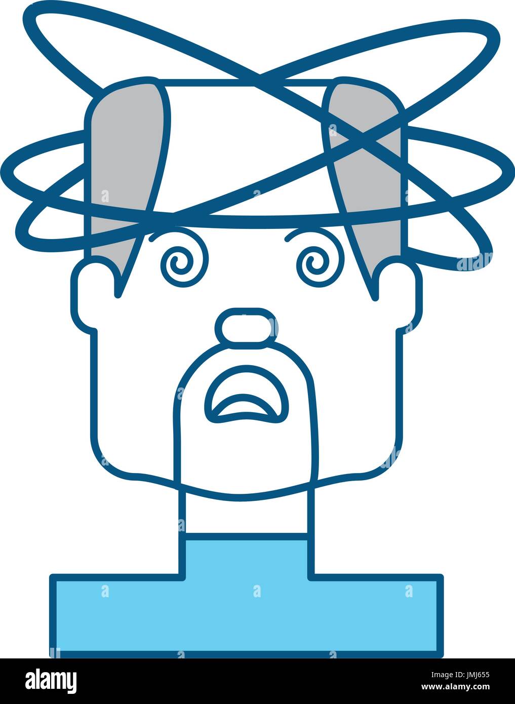 Crazy man cartoon over white background icon Stock Vector Image & Art ...