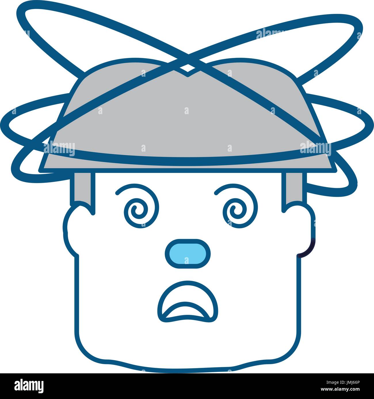 Crazy man cartoon over white background icon Stock Vector Image & Art ...