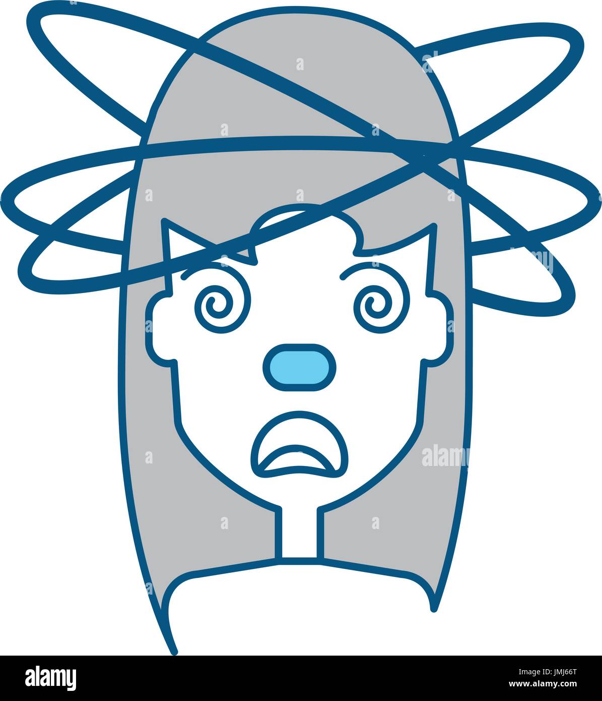 Crazy woman cartoon over white background icon Stock Vector Image & Art ...
