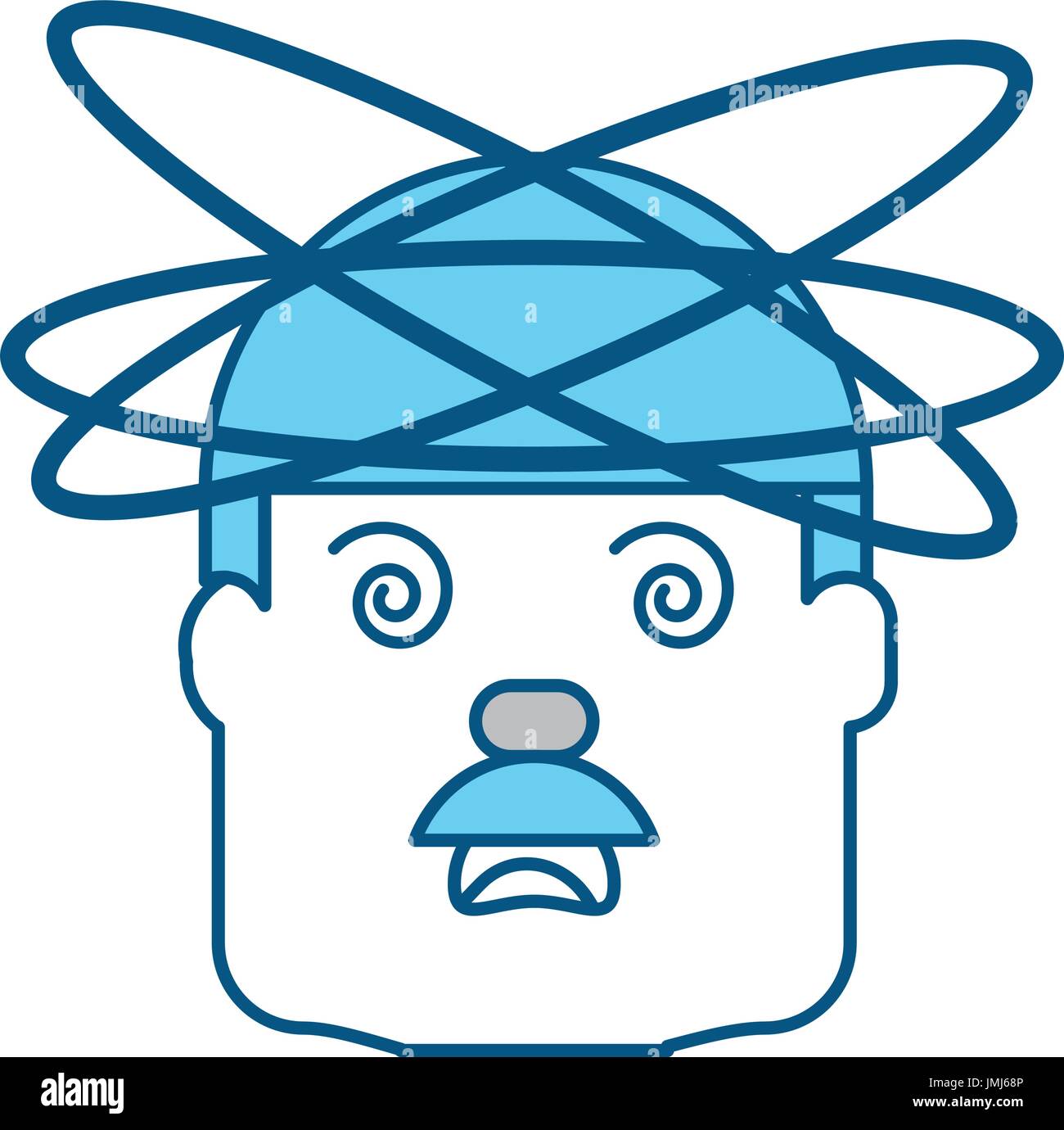 Crazy man cartoon over white background icon Stock Vector Image & Art ...