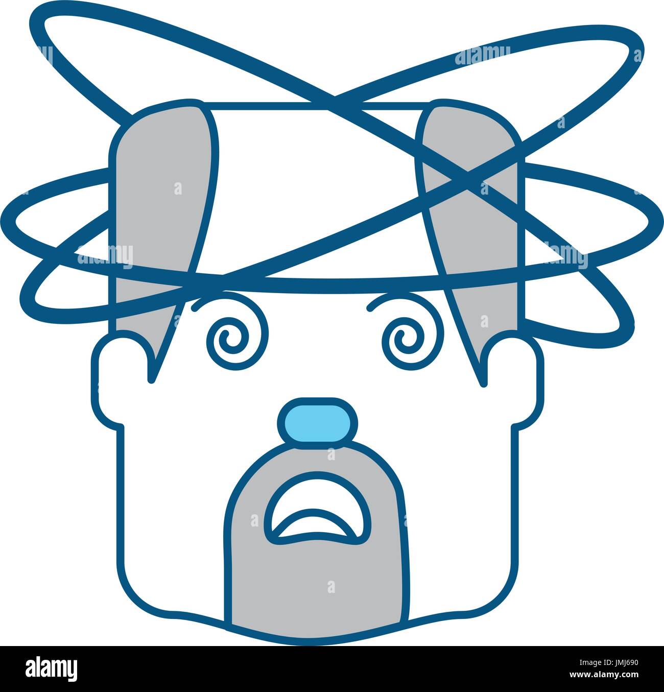 Crazy man cartoon over white background icon Stock Vector Image & Art ...