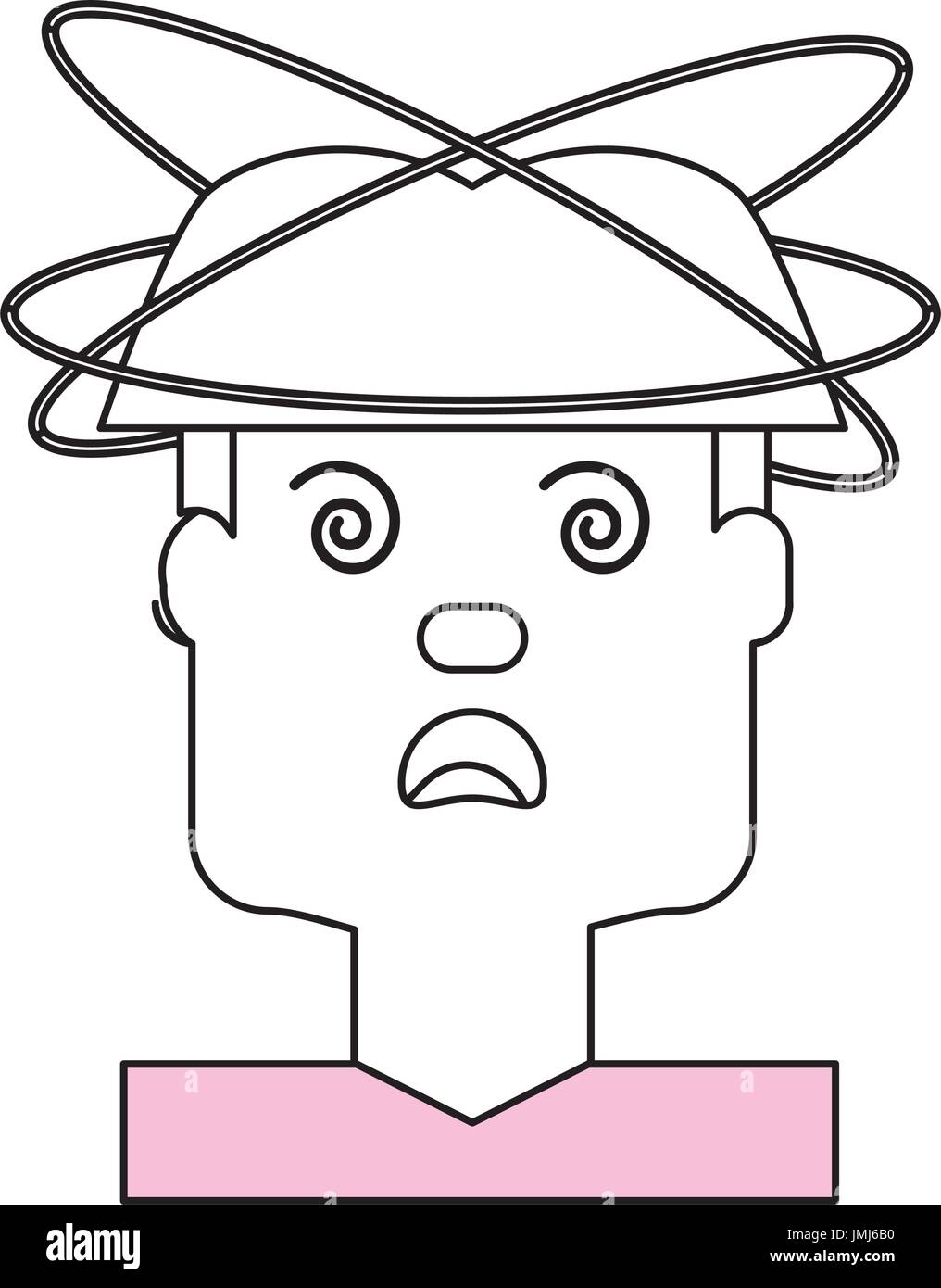 Crazy man cartoon over white background icon Stock Vector Image & Art ...