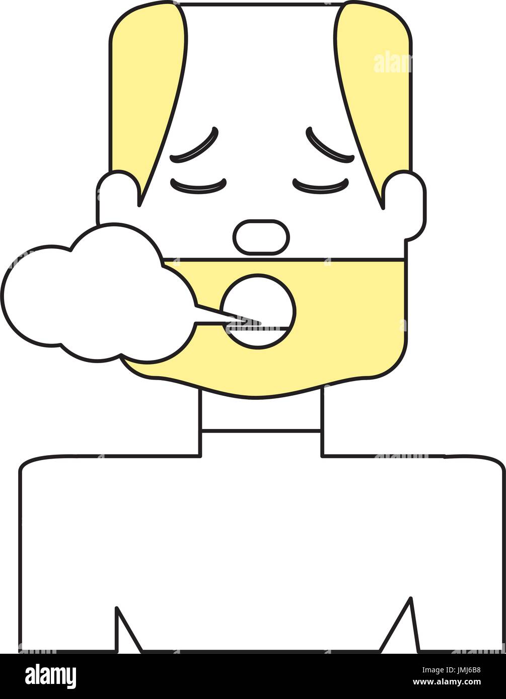 Man smoking cartoon over white background icon Stock Vector Image & Art ...