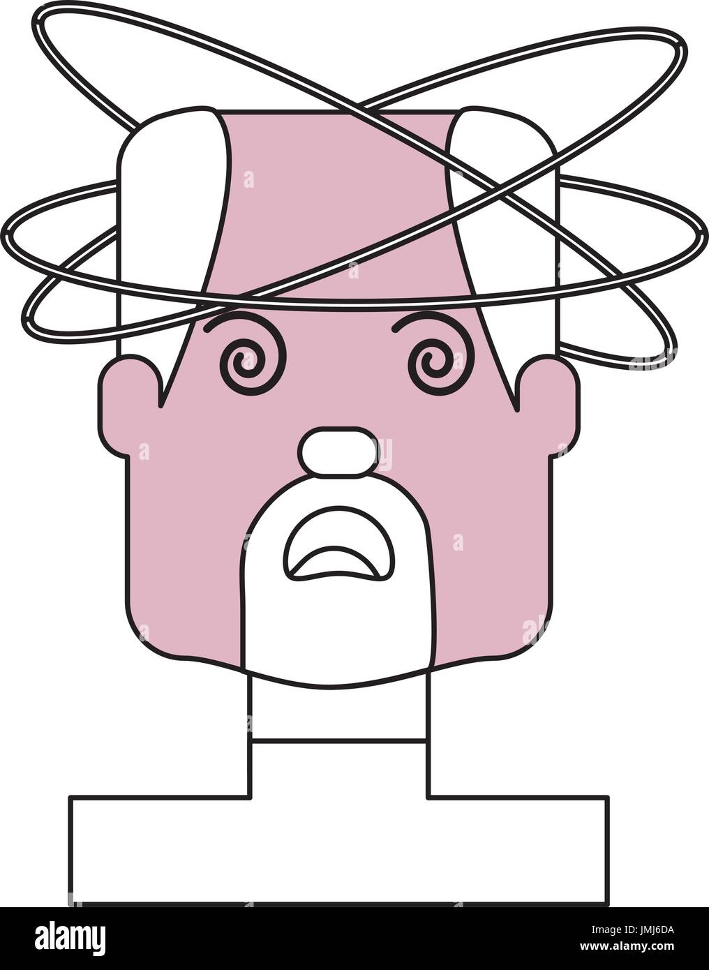 Crazy man cartoon over white background icon Stock Vector Image & Art ...