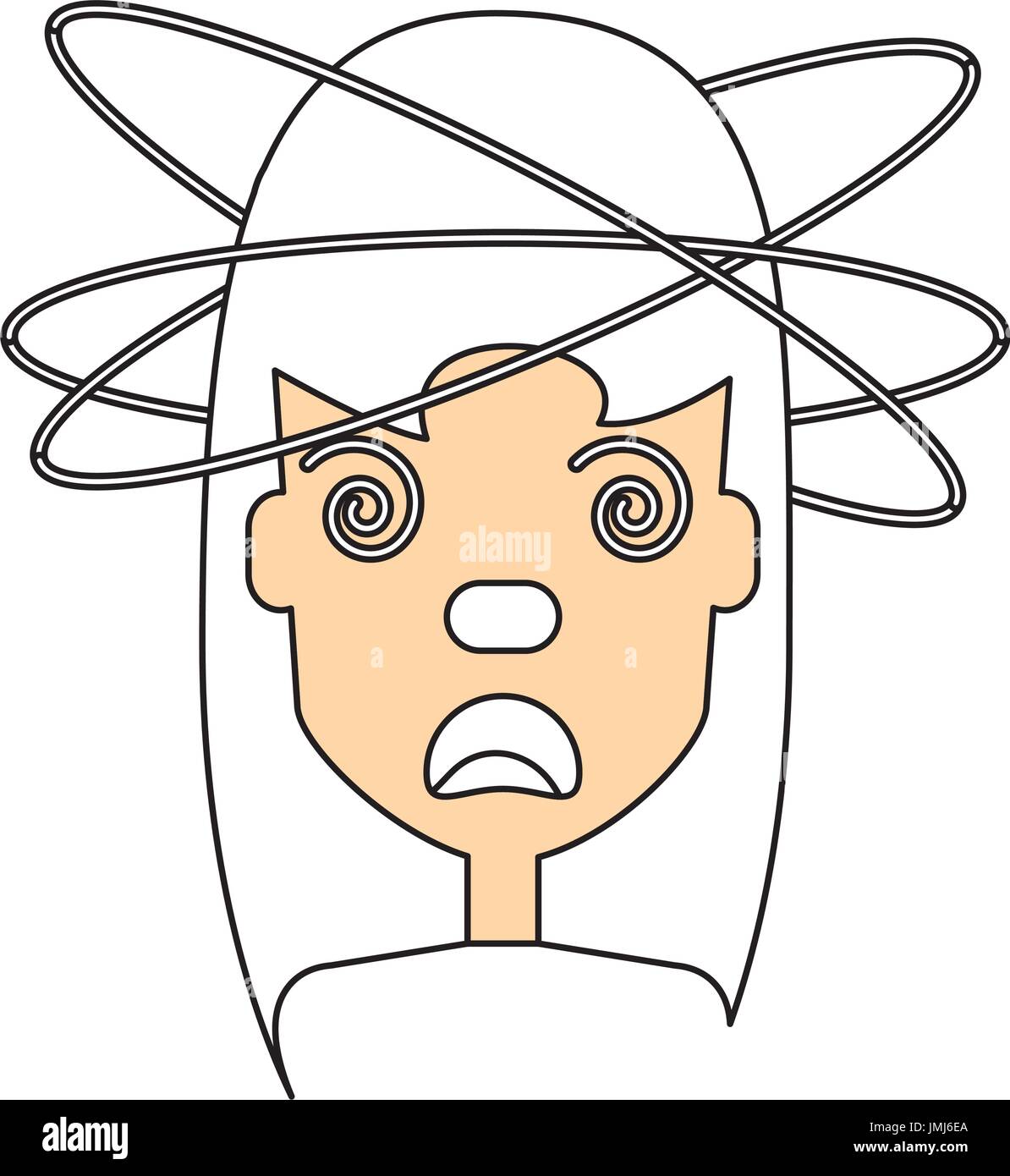 Crazy woman cartoon over white background icon Stock Vector Image & Art ...