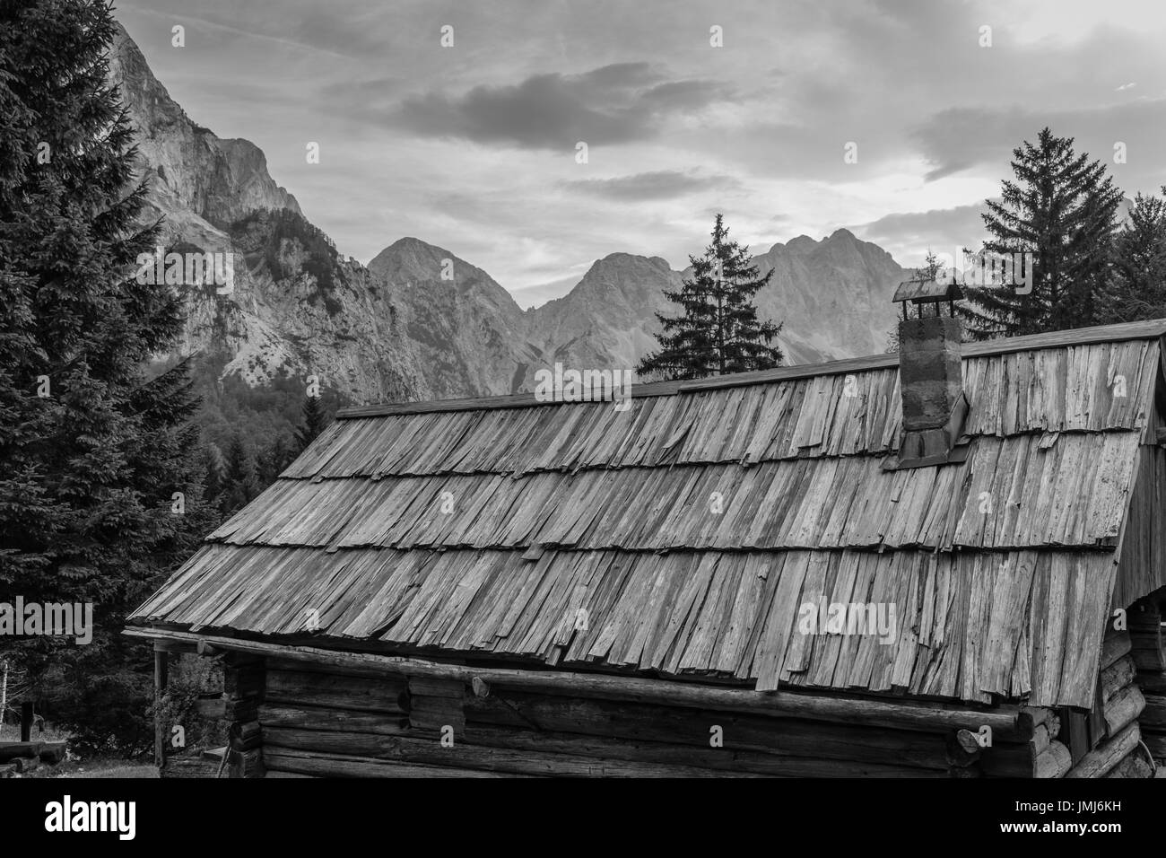 Late day in the mountains Stock Photo - Alamy