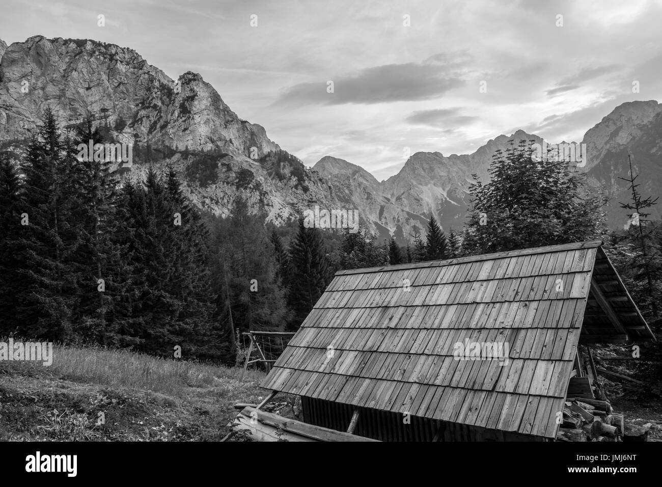 Late day in the mountains Stock Photo - Alamy