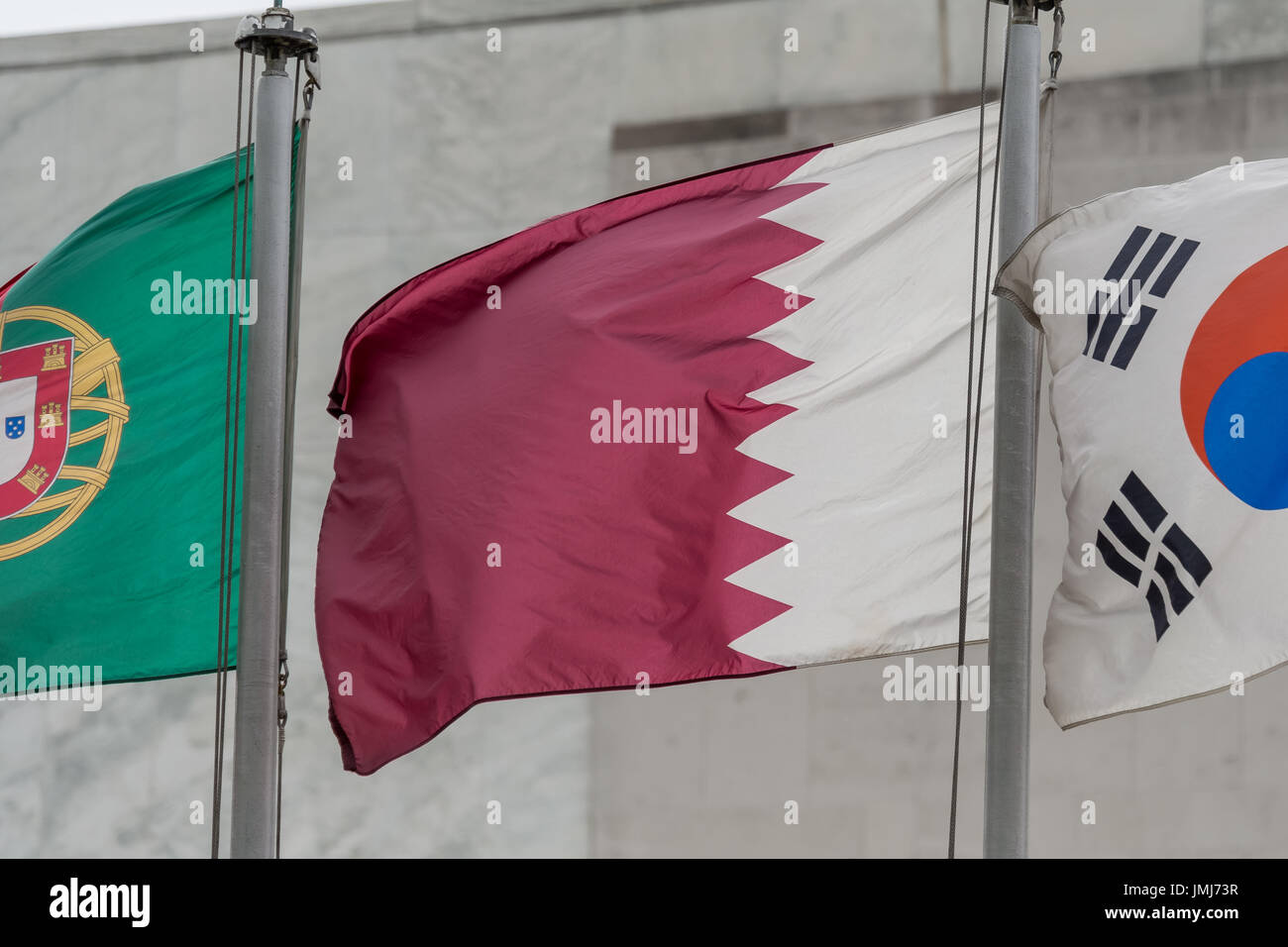 Qatar united arab emirates flag hi-res stock photography and images - Alamy