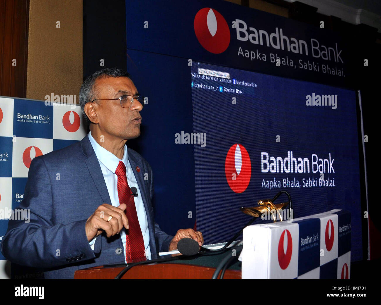 Kolkata, India. 27th July, 2017. Founder Managing Director of Bandhan ...