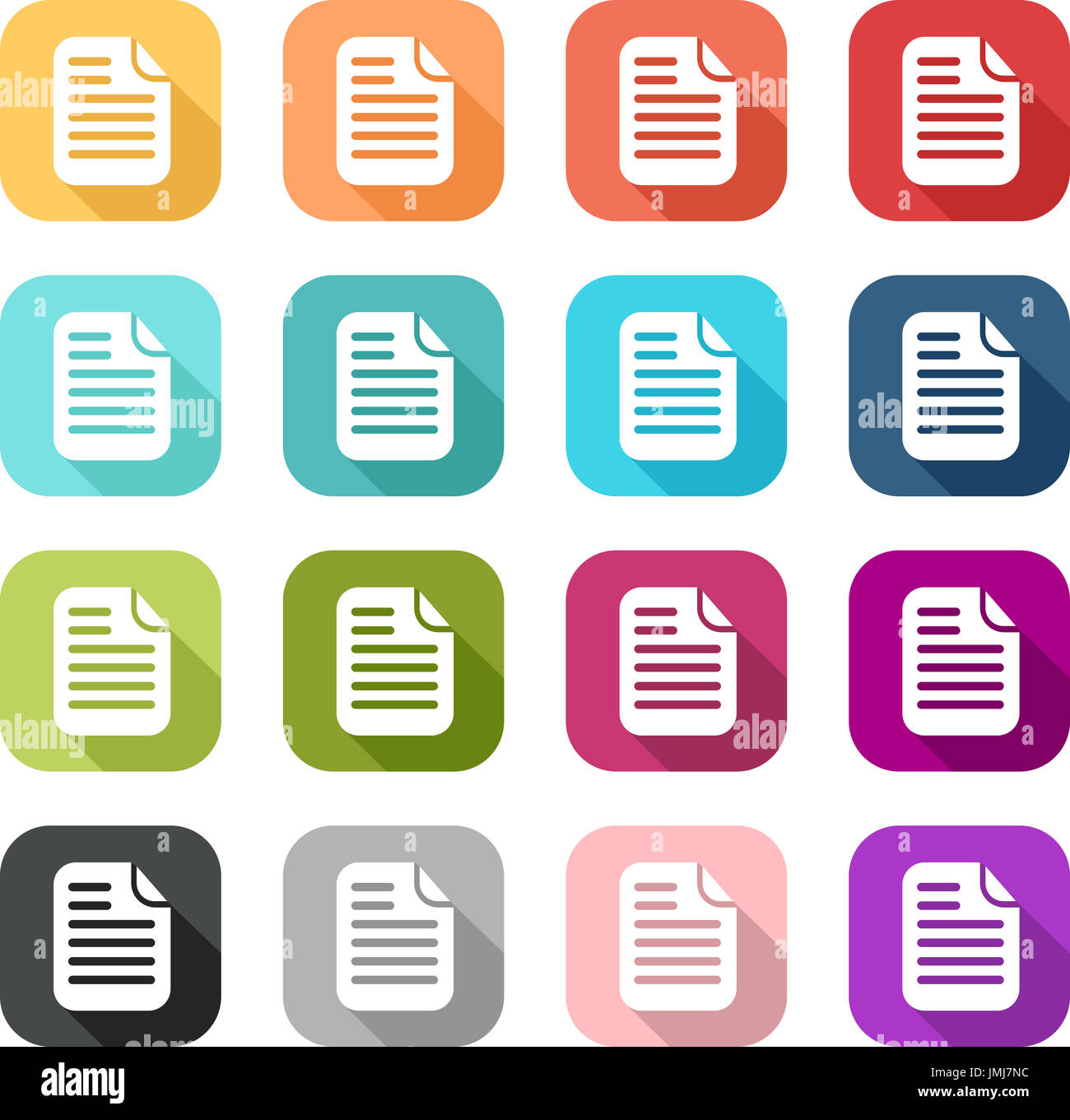 Colorful file or folder icons Stock Photo - Alamy