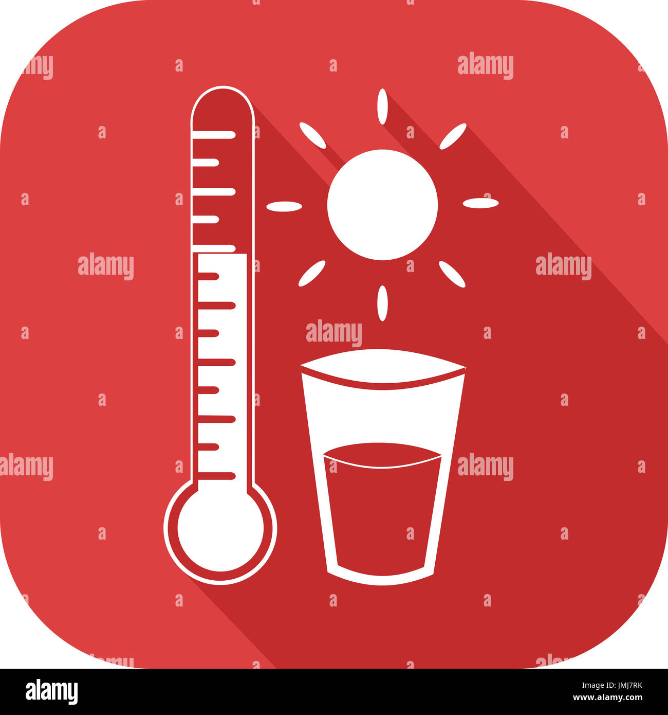 Icon that illustrates the high heat and precautions that must be taken ...