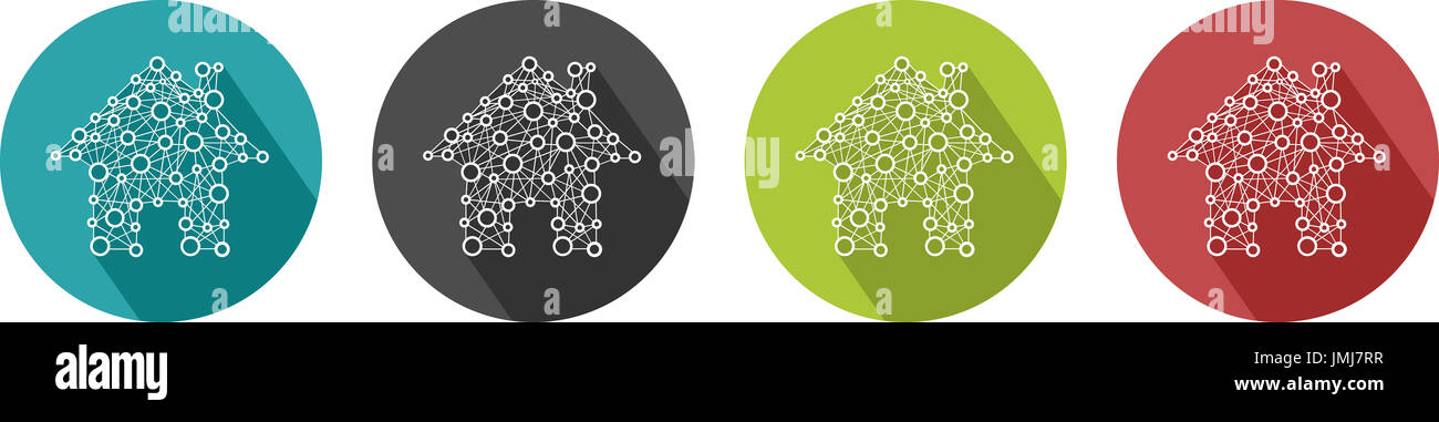 Connected home icon to control everything to manage remotely, security ...